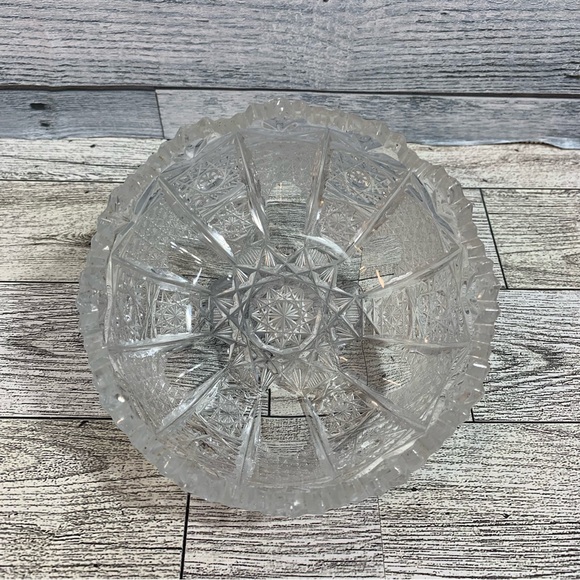 american brilliant | Dining | Vintage American Brilliant Heavy Cut ...